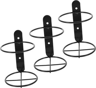 Artibetter 3 St&uuml;ck Wandmontiertes Weinflaschenhalter aus Robustem Eisen Platzsparendes Einzelnes Flaschenregal f&uuml;r K&uuml;che Bar Restaurant Schwarz Langlebig und Pra