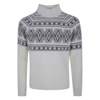 Barba Col roul&eacute;s - Homme - Pulls - Blanc - Taille: L