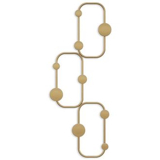 Calicosy Wandgarderobe mit 6 abgerundeten Haken aus schwarzem Metall H70 cm - LIZZARD