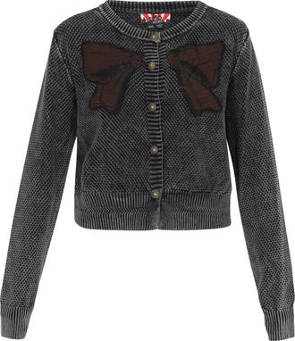 Mymo Strickjacke Frauen Schwarz
