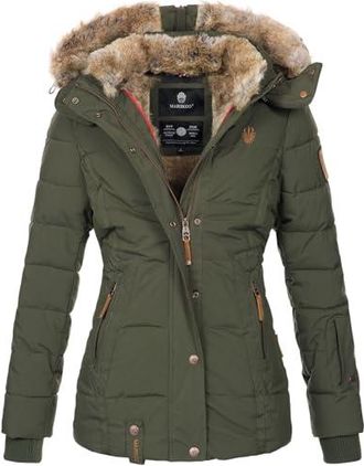 Marikoo B658 Veste dhiver chaude pour femme - Vert - S