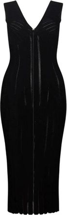 Elisabetta Franchi Femme, Robes, Noir, Taille: 40 FR A Jour Knit Dress