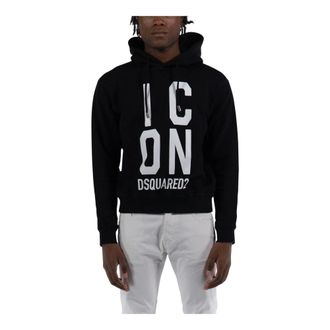 Dsquared2 Homme, Sweatshirts et sweats à capuche, Noir, Taille: L Sweat Icon Cool Fit