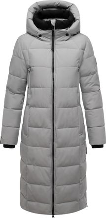 Marikoo Damen Langer Wintermantel warmer Steppmantel Lanitaa XVI Grey Gr. XL