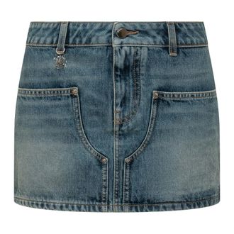 Amiri Minirock mit Schmuckdetail - - Skirts - Damen - Blau - W26