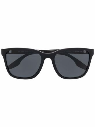 Prada Sonnenbrille mit eckigem Gestell - Schwarz