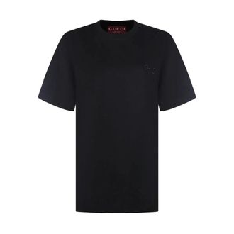Gucci REG T-S CTN Jersey W/Horsebit - - Tops - Damen - Schwarzk - XS