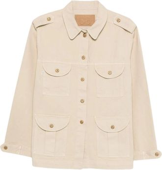 Blaz&eacute; Milano Femme, Vestes, Beige, Taille: 38 FR Sahariana Jacket