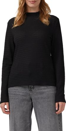 s.Oliver Longsleeve mit offener Struktur im Slim-Fit