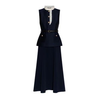 Self Portrait Femme, Robes, Bleu, Taille: 34 FR Robe P&eacute;plum