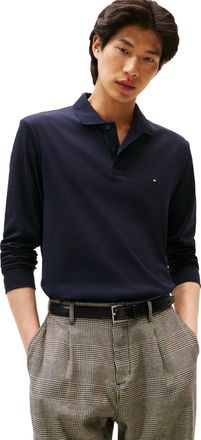 Tommy Hilfiger Herren Langarm Casual Poloshirts in Regular Fit mit Liquid Cotton, W&uuml;stenhimmel, XX-Large