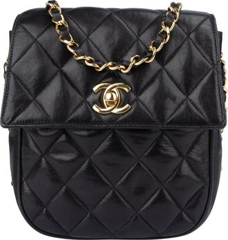 Chanel Crossbody Bags - Chanel Quilted Lambskin Single Flap Crossbody Bag - Gr. unisize - in Schwarz - f&uuml;r Damen