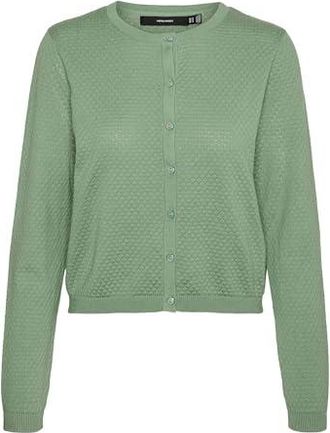 Vero Moda Vmcare Structure Ls Button Cardigan Noos Pull-Over, Hedge Green, XS Femme