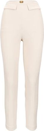 Elisabetta Franchi Femme, Pantalons, Beige, Taille: 42 FR Cropped Pantalons
