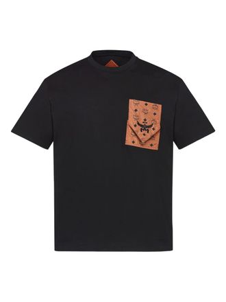 MCM t-shirt à motif monogrammé - Noir