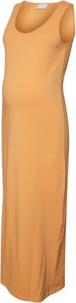 Mama Licious Damen Mlmia S/L Jrs Maxi Dress E. A., Apricot Tan, XL