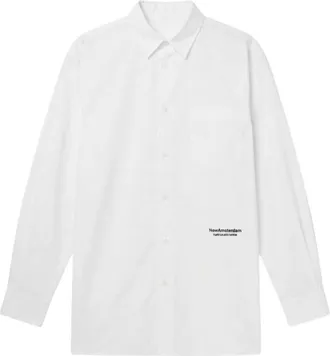 New Amsterdam Surf Association Chemise Oversize Boutonn&eacute;e - Homme - Chemises - Blanc - Taille: L