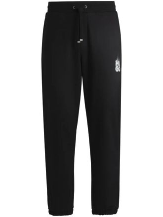 HUGO BOSS pantalon de jogging en coton à logo - Noir