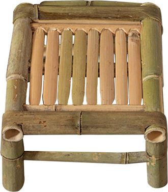 Happyyami Vintage Bambus Hocker Handgewebt Robuster Sitzhocker f&uuml;r Zuhause Retro Bambusstuhl Klein Stabil Naturmaterial f&uuml;r Sommer und Badezimmer