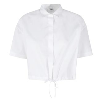 Aspesi Femme, Blouses et Chemises, Blanc, Taille: 36 FR Drawstring Shirt