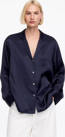 Arket Hemd Aus Seidensatin -Blau