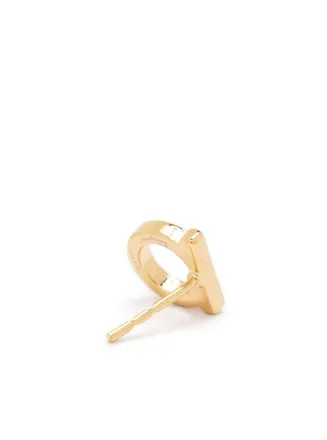 Ferragamo Womens Earrings Gancini Gold-Coloured Brass Metallic