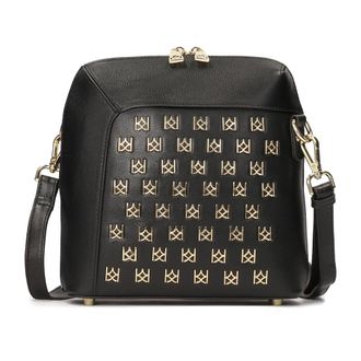 Kazar Schwarze Handtasche mit Metallmonogrammen - - Bags - Damen - Schwarzk - ONE SIZE