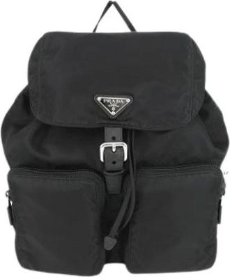 Prada unisex, Pre-owned, Noir, Taille: ONE Size Sac &agrave; dos en nylon Pre-owned