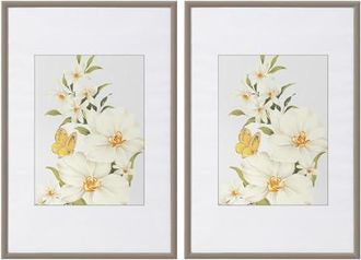 Woltu Lot de 2 Cadre Photo 13x18cm avec Passe Partout Cadre et Plaque en Plastique, Cadre Poster pour Décoration Murale ou sur Table, Suspendre Horizontalem