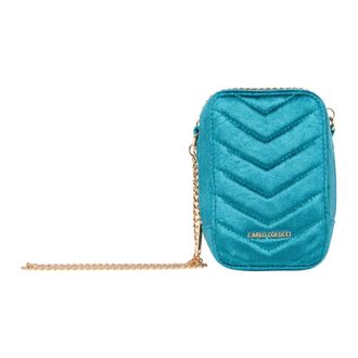 Carlo Colucci Quilted Mini Bag - - Bags - Damen - Blau - ONE SIZE