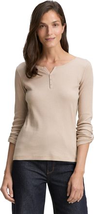 Tom Tailor Damen 1024036 T-Shirt, 39381-Off White Taupe Small Stripe, XXS