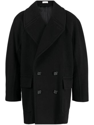 Alexander McQueen manteau à boutonnière croisée - Noir