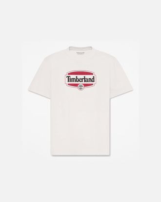 Timberland Kurzarm-T-Shirt mit traditionellem Siegel f&uuml;r Herren in Wei&szlig;, Herren, Wei&szlig;, Gr&ouml;&szlig;e