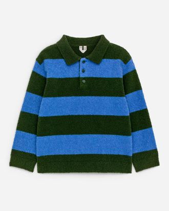 Arket Lang&auml;rmliges Poloshirt -Blau
