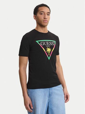 Guess T-Shirt F6GI09 J1314 Schwarz Slim Fit