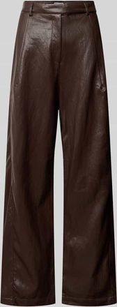 Jake*s Casual Wide Leg Kunstlederhose mit G&uuml;rtelschlaufen