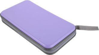 BESPORTBLE CD H&uuml;lle aus Hartplastik f&uuml;r 80 CDs Violette Kunststoff Aufbewahrungsbox mit Rei&szlig;verschluss Wasserabweisend und Staubdicht Tragbare Schutzh&uuml;lle f&uuml;r Au