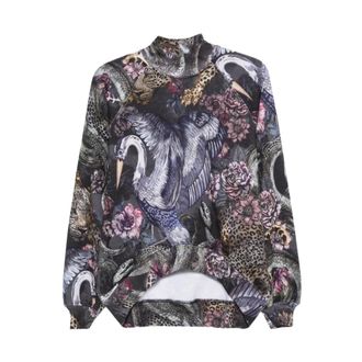 Just Cavalli SweaT-shirt imprim&eacute; graphique - Femme - Sweatshirts et sweats &agrave; capuche - Multicolore - Taille: 36 FR