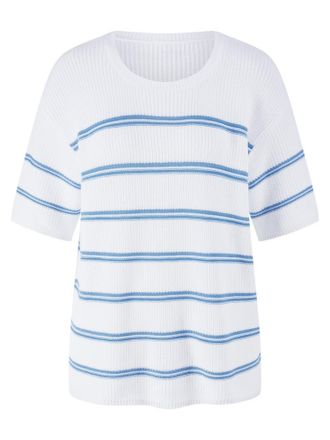 Emilia Lay Rundhals-Pullover Emilia Lay weiss
