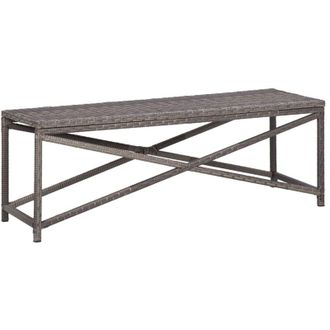 vidaXL Vidaxl - Banc de jardin 120 cm R&eacute;sine tress&eacute;e Gris