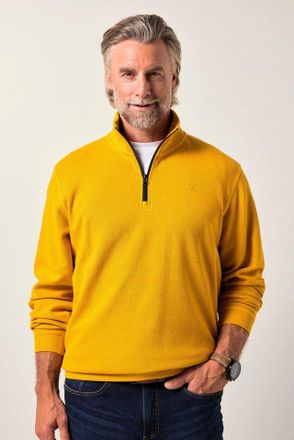 Boston Park Sweatshirt Troyer Piqu&eacute; Zippkragen