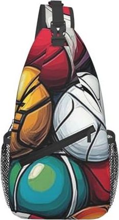 Generic Sac &agrave; bandouli&egrave;re pour homme avec motif de basket-ball, de football, de dessin anim&eacute;, sac &agrave; dos de voyage, sac &agrave; dos de randonn&eacute;e