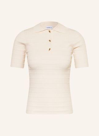 Marella Strick-Poloshirt weiss