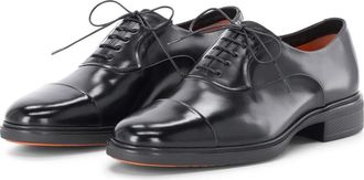 Santoni Low-Top Sneaker - Oxfords Easy aus Leder - Gr. UK_10_5 - in Braun - für Damen