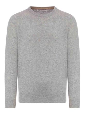 Brunello Cucinelli Rundhalspullover - Grau