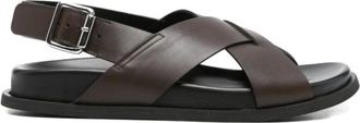 Guglielmo Rotta Femme, Chaussures, Brun, Taille: 38 EU Twill Ranch Flat Sandal