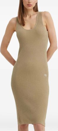 G-Star ribbed sleeveless midi dress - Nude