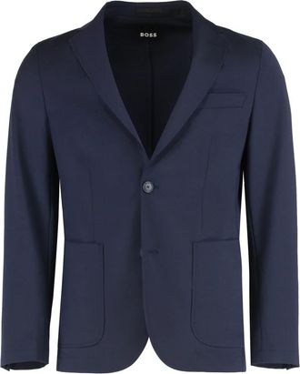 HUGO BOSS Homme, Vestes, Bleu, Taille: L Blazer slim fit