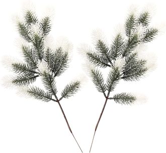 Generic K&uuml;nstliche Gr&uuml;ne Kiefernnadelzweige, Dicke, Handf&uuml;hlende Kiefernstiele f&uuml;r Blumenarrangements, Perfekt f&uuml;r Geburtstag, B&uuml;ro, Esszimmer, Dekoration, 2 