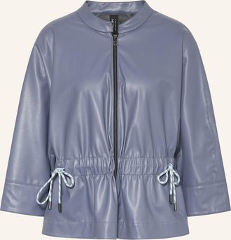 Marc Cain Jacke In Lederoptik Mit 3/4-Arm blau